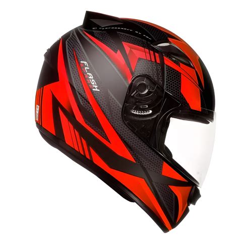 Capacete New Spark Flash Vermelho Preto Fosco Ebf Shopee Brasil