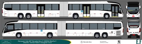 Desenhos de Ônibus Marcopolo Viale BRT Mercedes Benz O 500 MDA Bluetec 5