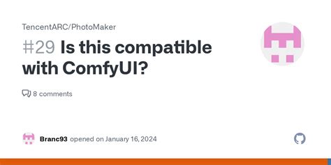 is this compatible with comfyui · issue 29 · tencentarc photomaker