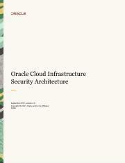 Oracle Cloud Infrastructure Security Architecture Pdf Business Technical Brief Oracle Cloud