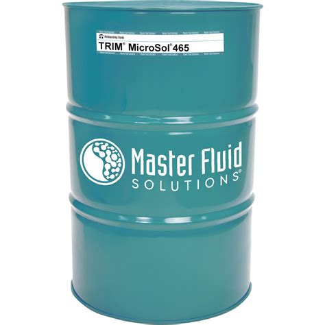 Master Fluid Solutions Microemulsion Trim Microsol 465 Semi Synthetic 54 Gal Drum Msc Direct