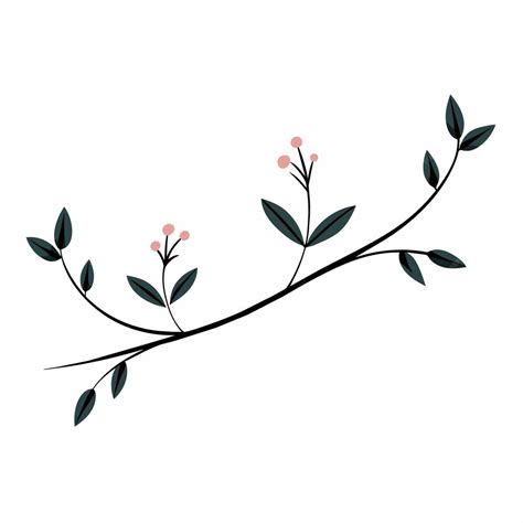 Floral Branch Pattern Vector Illustration Premium Ai Generated Vector