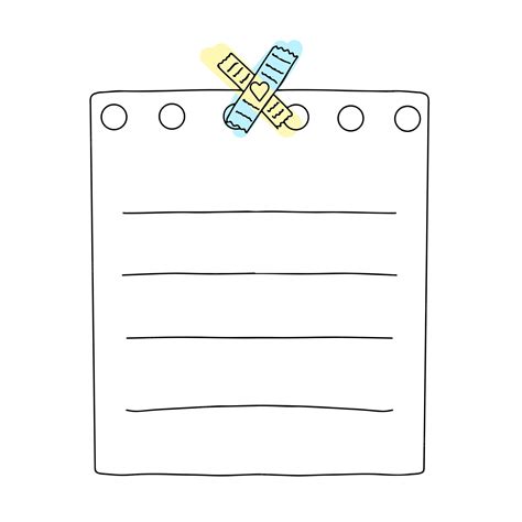 Notebook Paper Doodles Background