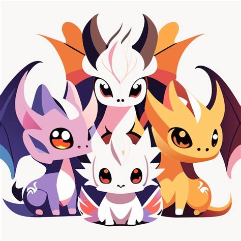 Les Dragons Sont Mignons Illustration Vectorielle Sur Fond Blanc Vecteur Premium
