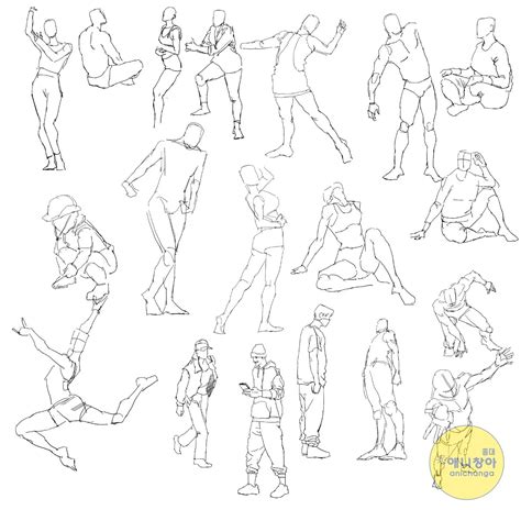 홍대창조의아침미술학원 1분크로키 다양한 포즈의 인체그리기 연습🚶‍♂️🧎‍♀️💃👯‍♀️🏌‍♀️ Facebook
