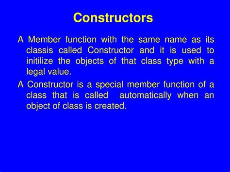 constructors and destructors ppt download