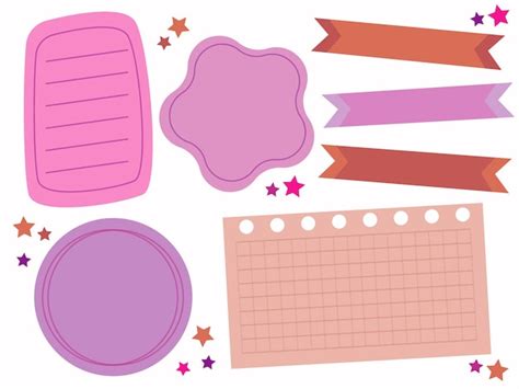 Premium Vector Cartoon Task Planners Cute Paper Stickers Banners Todo