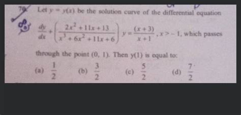 Let Y Y X Be The Solution Of The Differential Equationcosx 3sinx Cosx 3