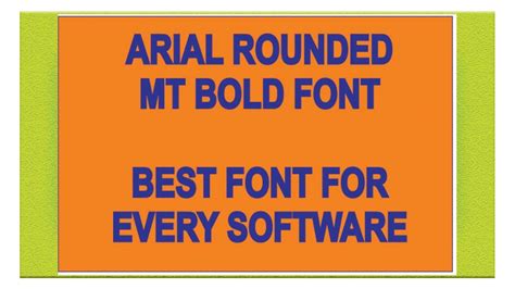 Arial Rounded Mt Bold Font