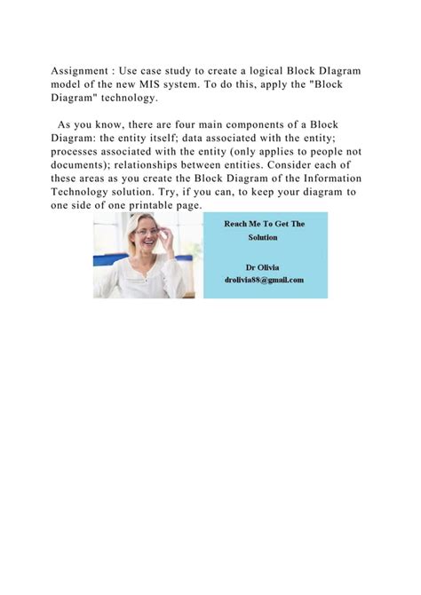 Assignment Use Case Study To Create A Logical Block DIagram Model Docx