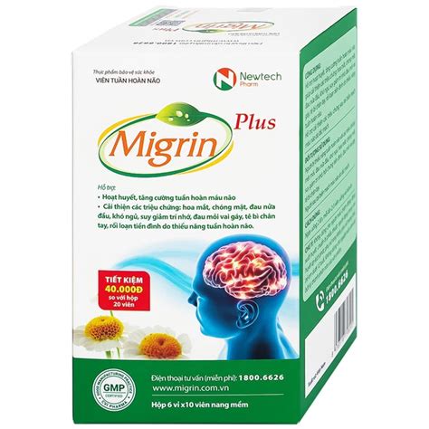 Viên Tuần Hoàn Não Tăng Cường Tuần Hoàn Máu Não 60 Viên