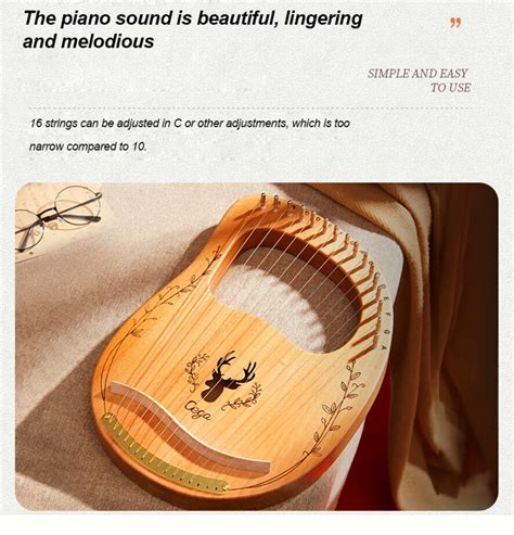 16 String Harp Portable Lyre19 String Small Lyre P Vicedeal