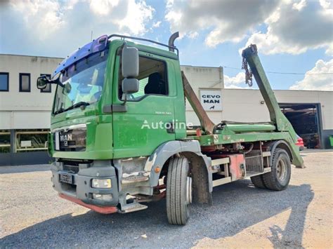 Man Tgm 18340 Skip Loader Truck For Sale Belgium Herentals Au35610