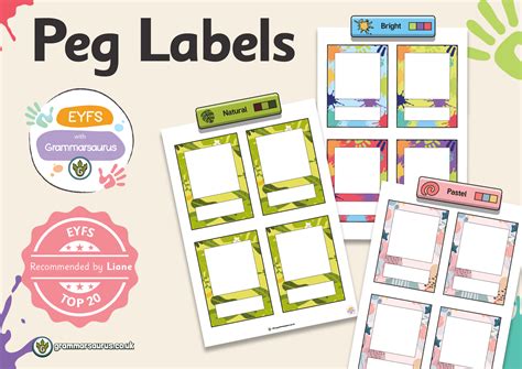 Eyfs Essentials Peg Labels Editable Grammarsaurus