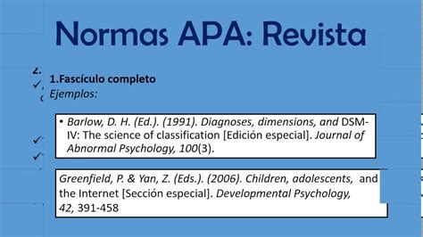Ejemplos De Citas De Revistas Normas Apa Descargar Pdf
