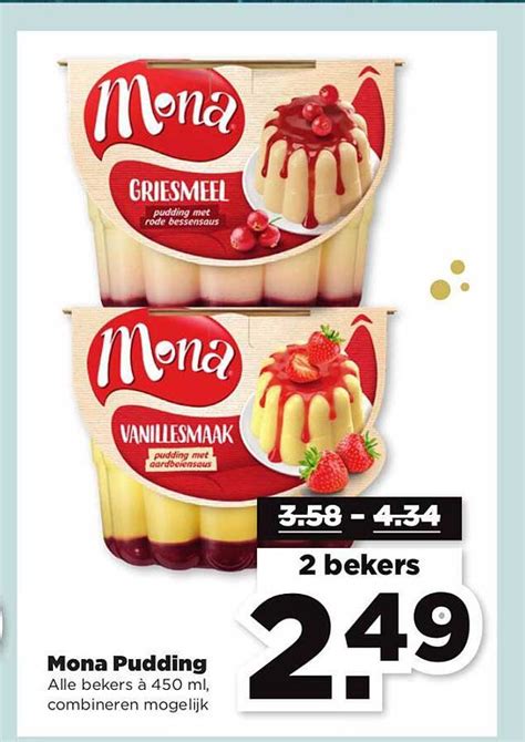 Mona Pudding Aanbieding Bij Plus 1foldersnl