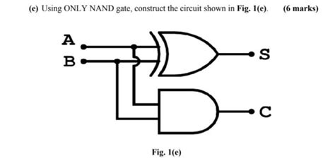 Solved E Using ONLY NAND Gate Construct The Circuit Shown Chegg