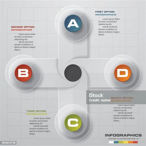 4 단계 인포 그래픽 프레 젠 테이 션 템플릿입니다 샘플 텍스트 또는 데이터에 대 한 공간을 가진 4 단계 0명에 대한 스톡 벡터 아트 및 기타 이미지 Istock