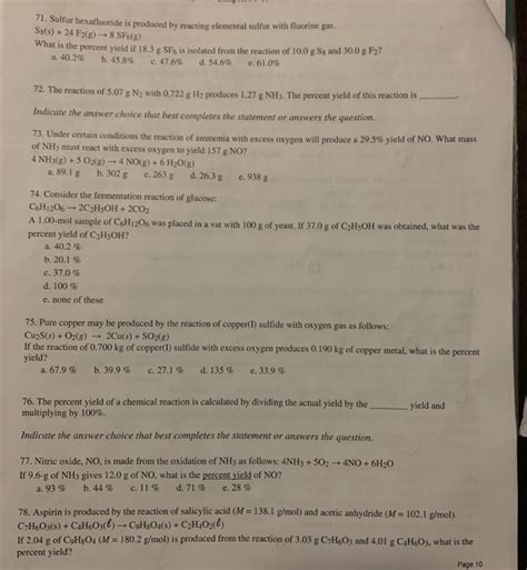 Solved Sulfur Hexafluoride Is Produced By Reacting Chegg
