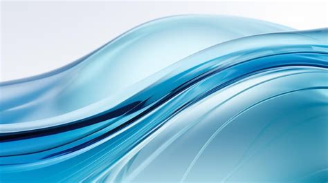 Premium Ai Image Blue Glass Wave Abstract Background