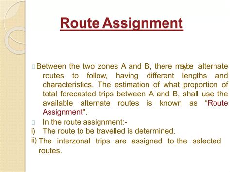 Methods Of Route Assignment Pptx