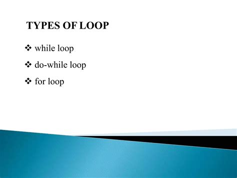 Loops In C Programming Pptx