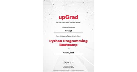 Yuvaraj G Bhinge On Linkedin Programming In Python Bootcamp Deferred In 3549 Dec 2022