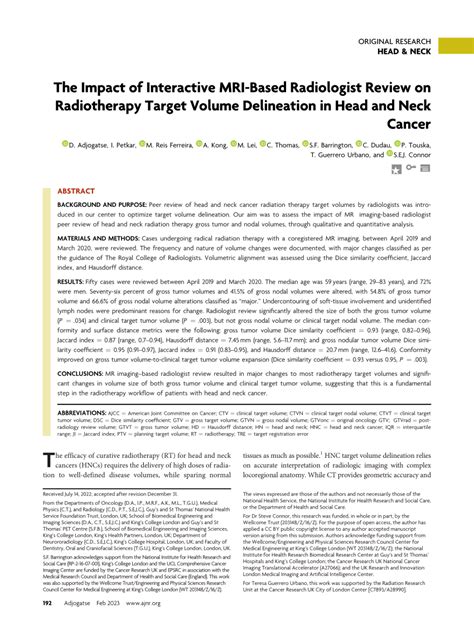 Pdf The Impact Of Interactive Mri Based Radiologist Review On