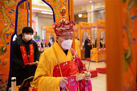 壬寅冬至水陆 法会第三日丨内坛结界恭迎圣众，发符悬幡群灵赴会 上海玉佛禅寺