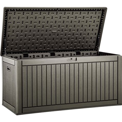Dextrus 260 Gallon Extra Large Deck Box Double Wall Resin Outdoor