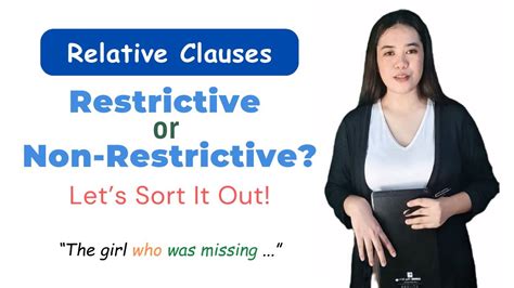 Relative Clauses Restrictive Vs Non Restrictive Youtube