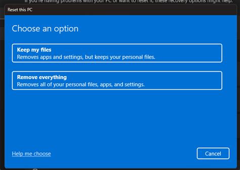 Windows 11 Receives An Updated Reset This Pc Dialog With Fluent