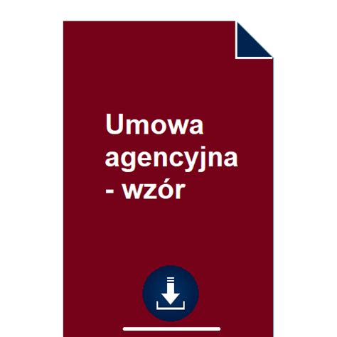 Umowa agencyjna wzór POBIERZ