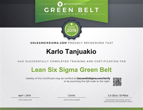 Lean Six Sigma Certification Glss