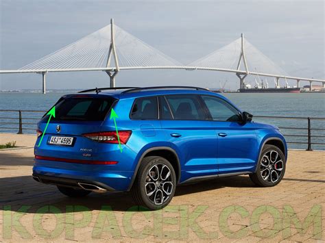 Kodiaq - original Skoda 5th door rear spoiler deflectors set GLOSSY ...