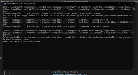 tensorflowimageclassification exited with code 1073741795 0xc000001d