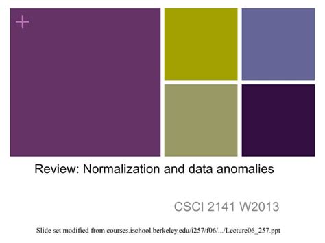 Normalizationreviewppt