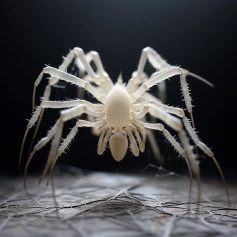 Premium Ai Image Tiny Arachnid Spinning Intricate Webs