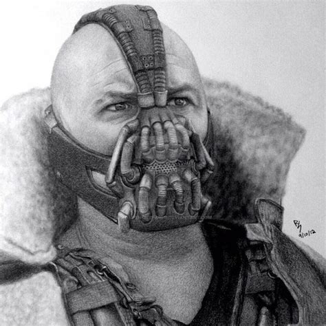 Bane Pencil Art Dark Knight Trilogy Bane Face Bane Mask Drawing