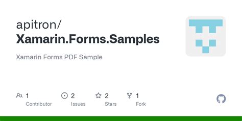 github apitron xamarin forms samples xamarin forms pdf sample