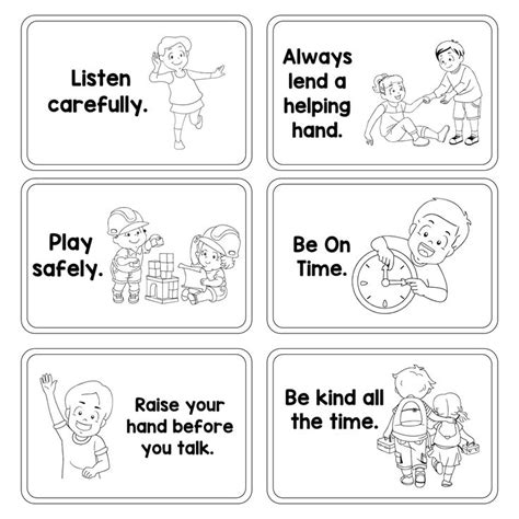 Preschool Classroom Rules Coloring Pages Preschool Rules Classroom Rules Printable Classroom