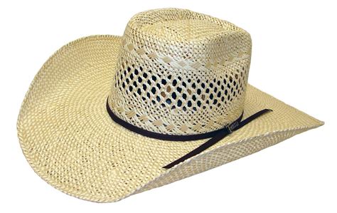 Twister® 2 Cord Chocolate Band Ivorytan Twisted Weave Straw Cowboy Hat