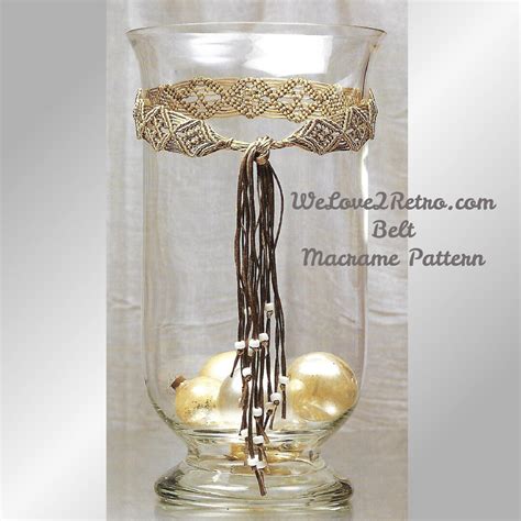 Vintage Belt MACRAME PATTERN PDF Macrame Pattern Easy Macrame Pattern Easy Belt Macrame