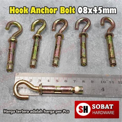 Jual Hook Anchor Bolt Baut Hook Dynabolt Dynaset M8x8x45 Shopee Indonesia