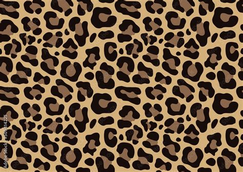 Leopard Print Yagura Texture Vector Seamless Pattern Trendy Design