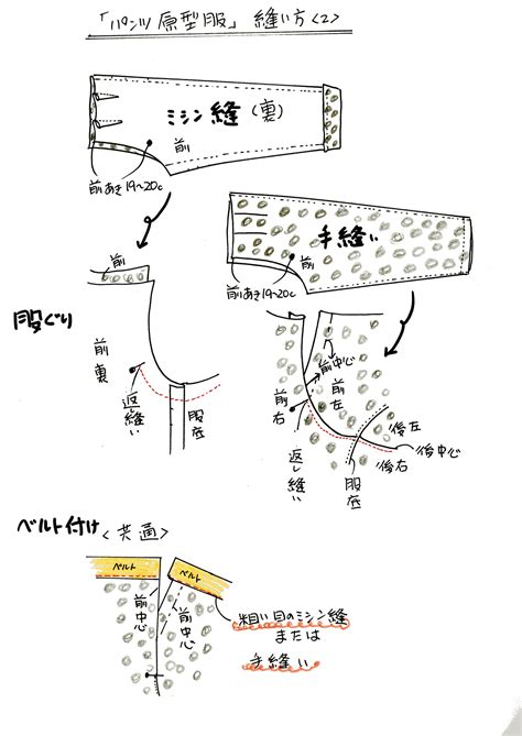 「myパンツ原型服」⑭ 縫い方 その2 暮らし♪英語♪楽しみながら♪