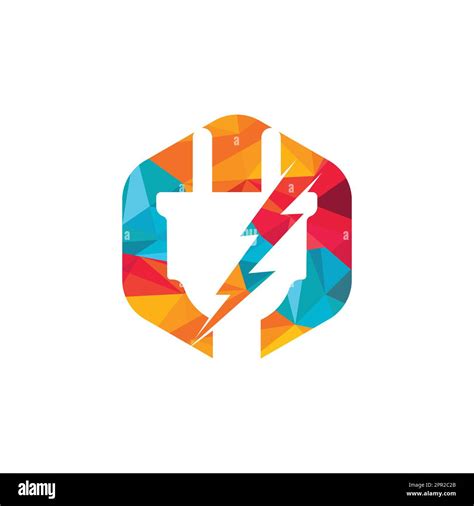 Electrical Plug And Thunderbolt Vector Logo Design Power Energy Symbol