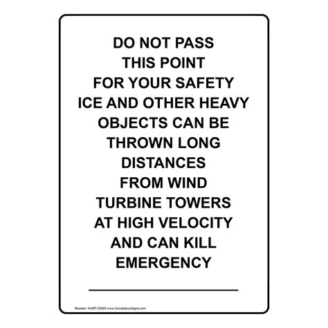 Vertical Sign Custom Do Not Pass This Point For Your Safety