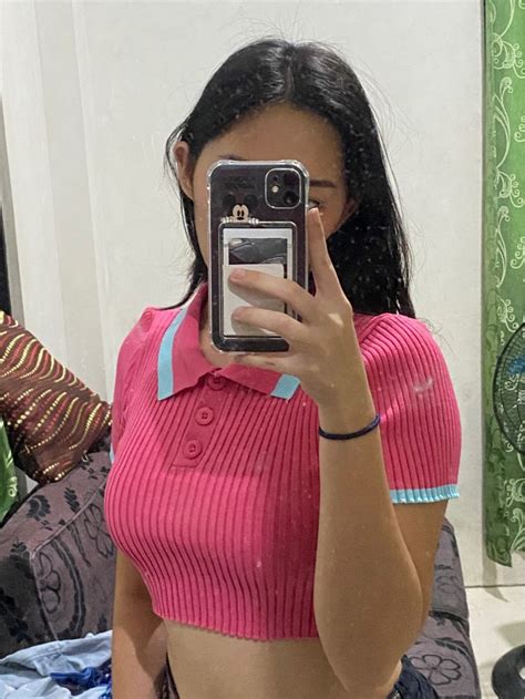 Hot Pink Crop Top Womens Fashion Tops Shirts On Carousell