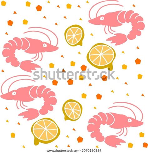 Drawing Prawn Sketch Pattern Stock Vector Royalty Free 2070160859